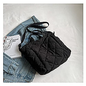 Lightweight Shoulder Bag Puffer Tote Bag for Women Quilted Hobo Bag Casual Handbags Nylon Padding Crossbody Bag
