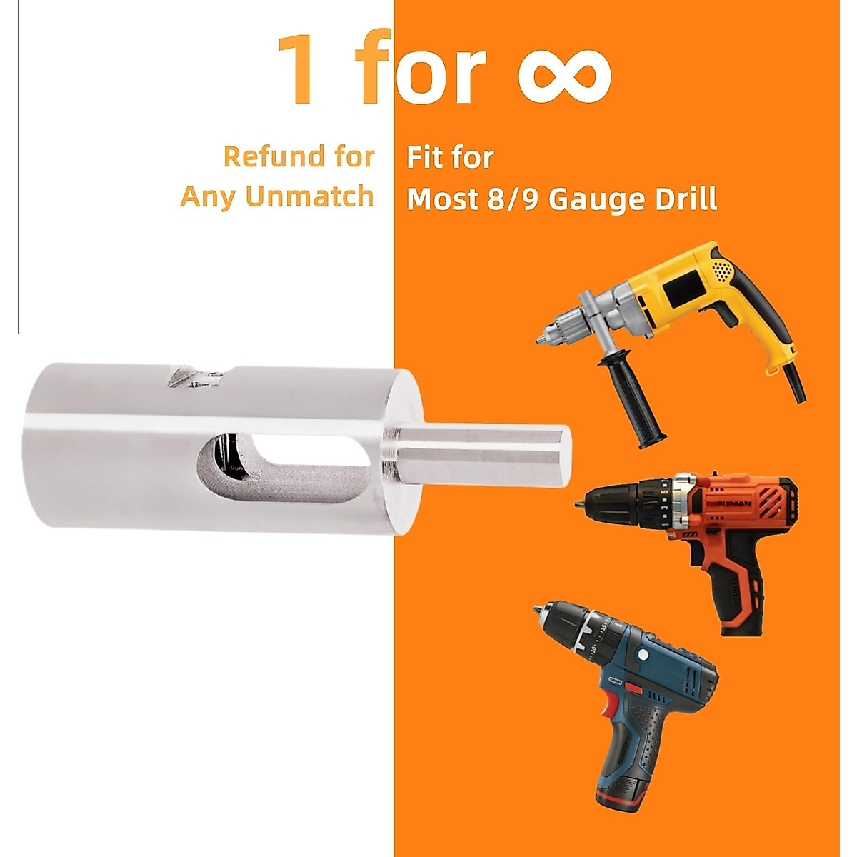 YhoBuy Twist Ties EZ Tool - 9 Gauge Drill Chuck Professional Tool, Upgraded Stainless Steel Twist Ties Easy Tool for Fence Wire Making