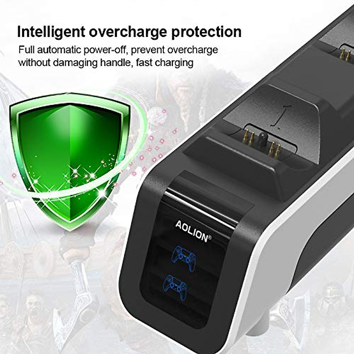 Kouzin Suitable for PS5 Fast Charge Charging Base Gamepad Charger Base