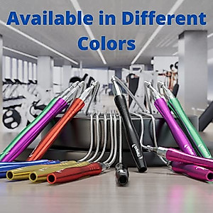 Jump Rope, High Speed Weighted Jump Rope - Premium Quality Tangle-Free - Self-Locking Screw-Free Design - Jump Ropes for Fitness - Skipping Rope for Workout Fitness, Crossfit & Home Exercises (Black)