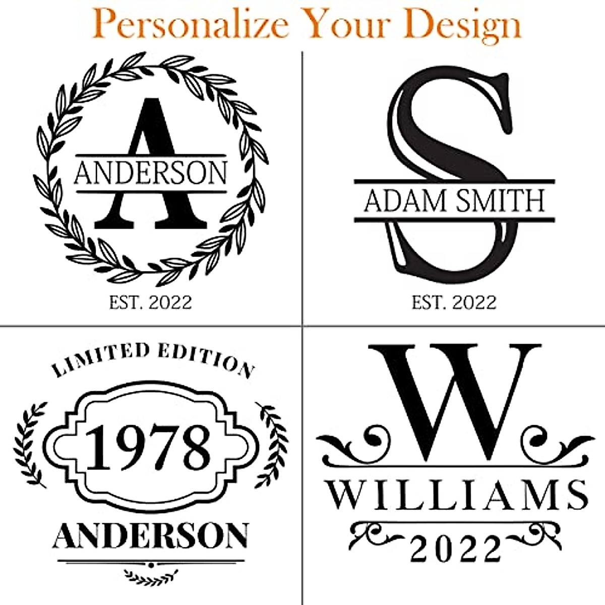 Personalized Whiskey Decanter and Stones Set - Customized Gift for Men, Dad, Father - Engraved Rocks Whiskey Decanter, 2 XL Glasses, 8 Whisky Cubes, 2 Coasters, Tongs, Pouch in Wooden Gift Box