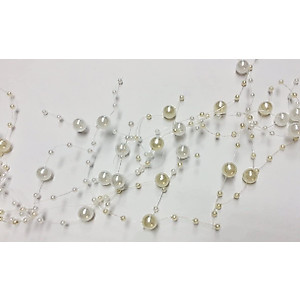 Sullivans Cream and Ivory Pearl Beaded Garland 5 Ft