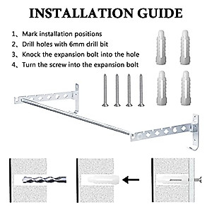 Clothes Drying Rack Folding Indoor Hanger for Laundry Washroom,Clothing Dryer Rack Outdoor,Foldable Wall Mount Collapsible Design,Wall Mounted Clothes Rack Like Retractable Hidden Saving Space Closet