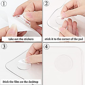 Clear Writing Desk Pad, Heat Resistant Waterproof PVC Round Edge Durable Desk Protect Mat, Anti-Static Writing Mat-24’’x17” Table Protector