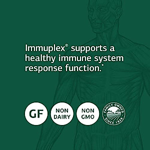 Standard Process Immuplex - Whole Food Immune Support and Antioxidant Support with Chromium, Folate, Vitamin B6, Copper, Selenium, Vitamin A - 90 Capsules