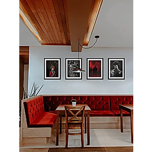 Frame Amo 13x19 Black Picture Frame, White Mat with 10.5x16.5 opening for 11x17 Image, 1 Inch Border, Acrylic Front