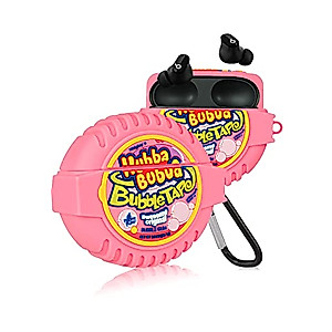 Jowhep Case for Beats Studio Buds Funny Unique 3D Design Cute Silicone Cover Fashion Kawaii Cool Fun Cartoon Wireless Powerbeats Cases for Beats Earbuds Headphones for Girls Boys Teen Bubble Gum