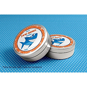 You’re Jawsome Smiling Shark Valentine Party Favor Sticker Labels, 40 2" Party Circle Stickers by AmandaCreation, Great for Classroom Valentines, Envelope Seals, Gifts & Treats