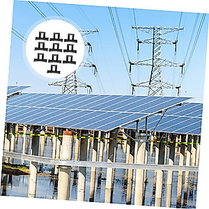 VILLCASE 30 Pcs Solar Drainage Buckle Clip Holder Solar Panel Water Clip Solar Panel Clamps Solar Panel Cleaning Solar Panel Water Clamp Solar Stagnant Clamp Automatic Battery Abs