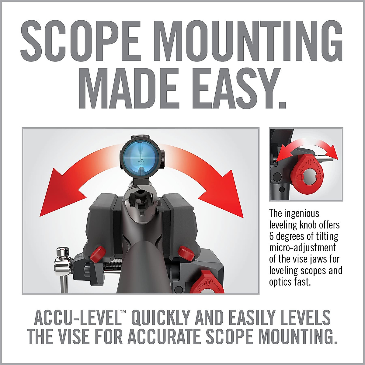 Real Avid Vise - 360° Swiveling Bench Vise for Optimal Positioning, Versatile Applications, 5" Jaw Width Vise for Cleaning, Maintenance, Woodworking & More High-Torque Applications up to 100 ft-lb