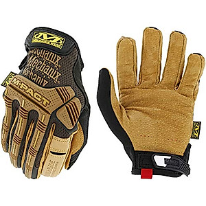 Mechanix Wear: M-Pact Durahide Leather Work Gloves with Secure Fit, Work Gloves with Impact Protection and Vibration Absorption, Safety Gloves for Men (Brown, X-Large)