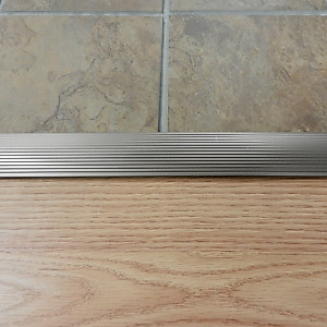 M-D Building Products Cinch T-Molding w/SnapTrack (Fluted) 36" Satin Nickel Satin Nickel