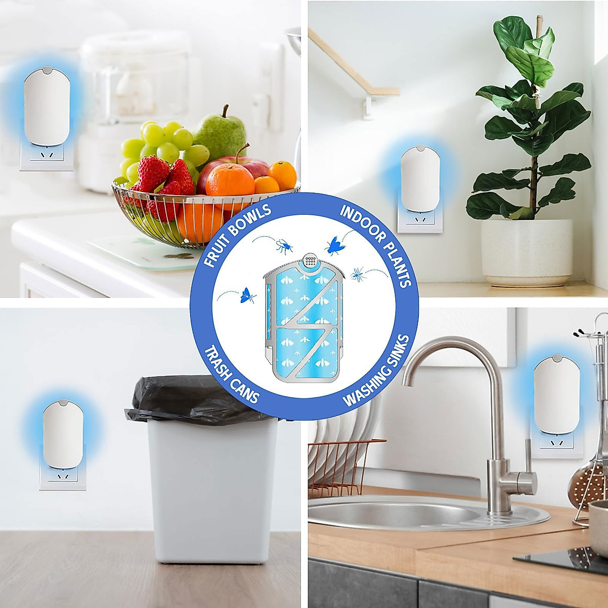 Refill Cartridges Starter Kit, Replacement Cartridges Device Refills Compatible With Zevo Light M364 (6 Pack Refill + 12 Adhesive Cards)