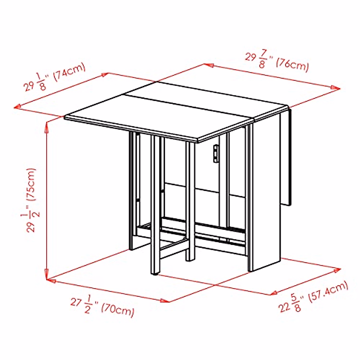 Winsome Wood Clara Dining Table, Walnut