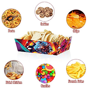 30pcs Miles Morales Birthday Party Supplies,Spider Food Tray Miles Party Favors Paper Food Serving Tray for Spider Party Decorations