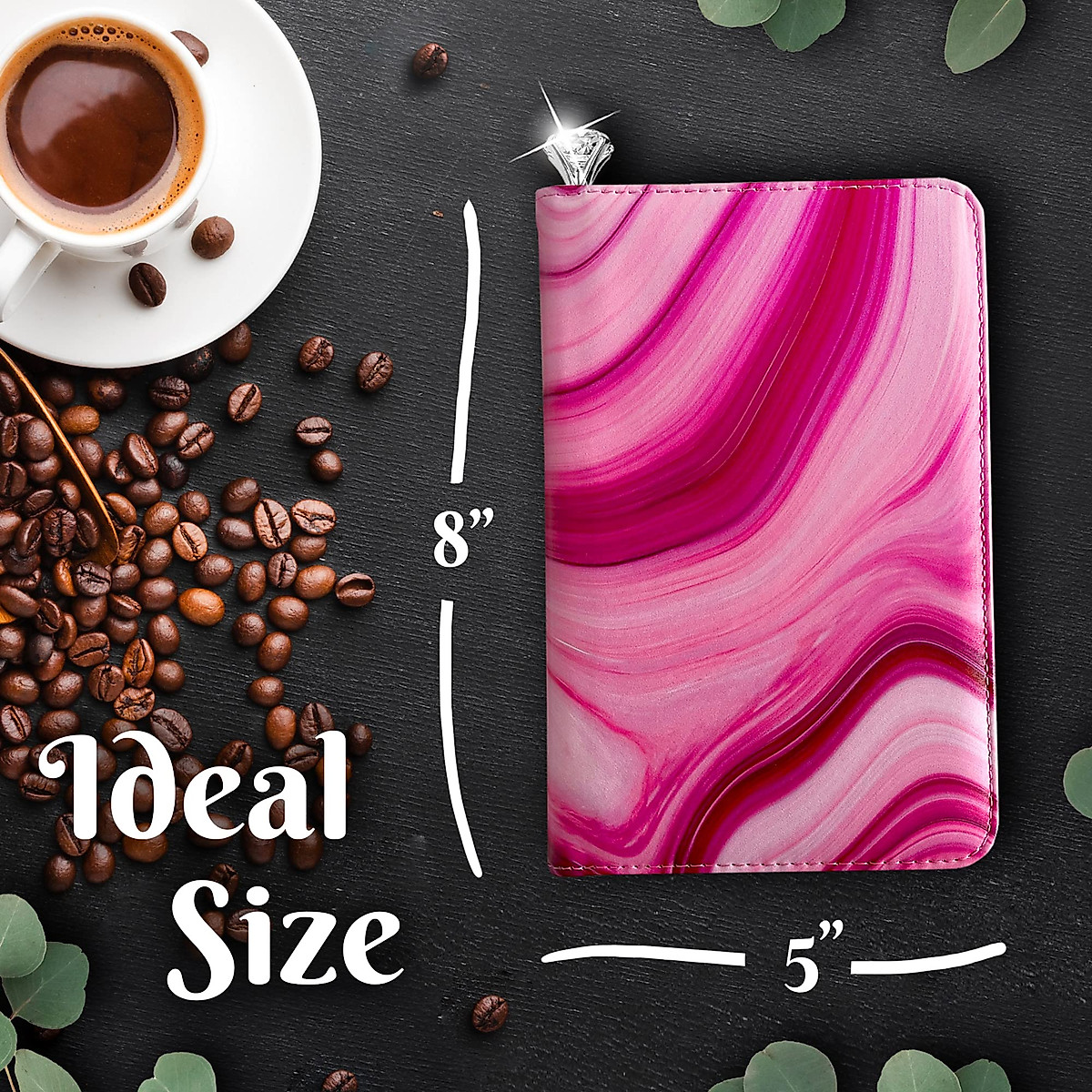 9 Pocket Server Book w/Diamond Pen, Waitress Book w/Money Pocket and Zipper, Waitress Book, Server Books for Waitress, Server Books, Waitress Book Organizer, Server Book Cute, Servers Book