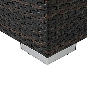 Christopher Knight Home Glaros Outdoor Aluminum Framed Wicker Sofa/Daybed with Water Resistant Canopy and Cushions, Multibrown / Beige