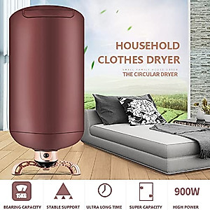 EUPXRHY Electric Clothes Airer Dryer Indoor, Fast Drying Heated Drying Rack for Clothes with Timer, Portable Electric Airer Clothes Dryer 15kg, Thermostatic Heating, 900W Energy Saving