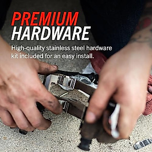 Power Stop Front and Rear KC1782-36 Z36 Truck & Tow Brake Pads and Drilled and Slotted Brake Rotors Brake Kit with Red Powder Coated Calipers For 2005 2006 Ford F250 F350