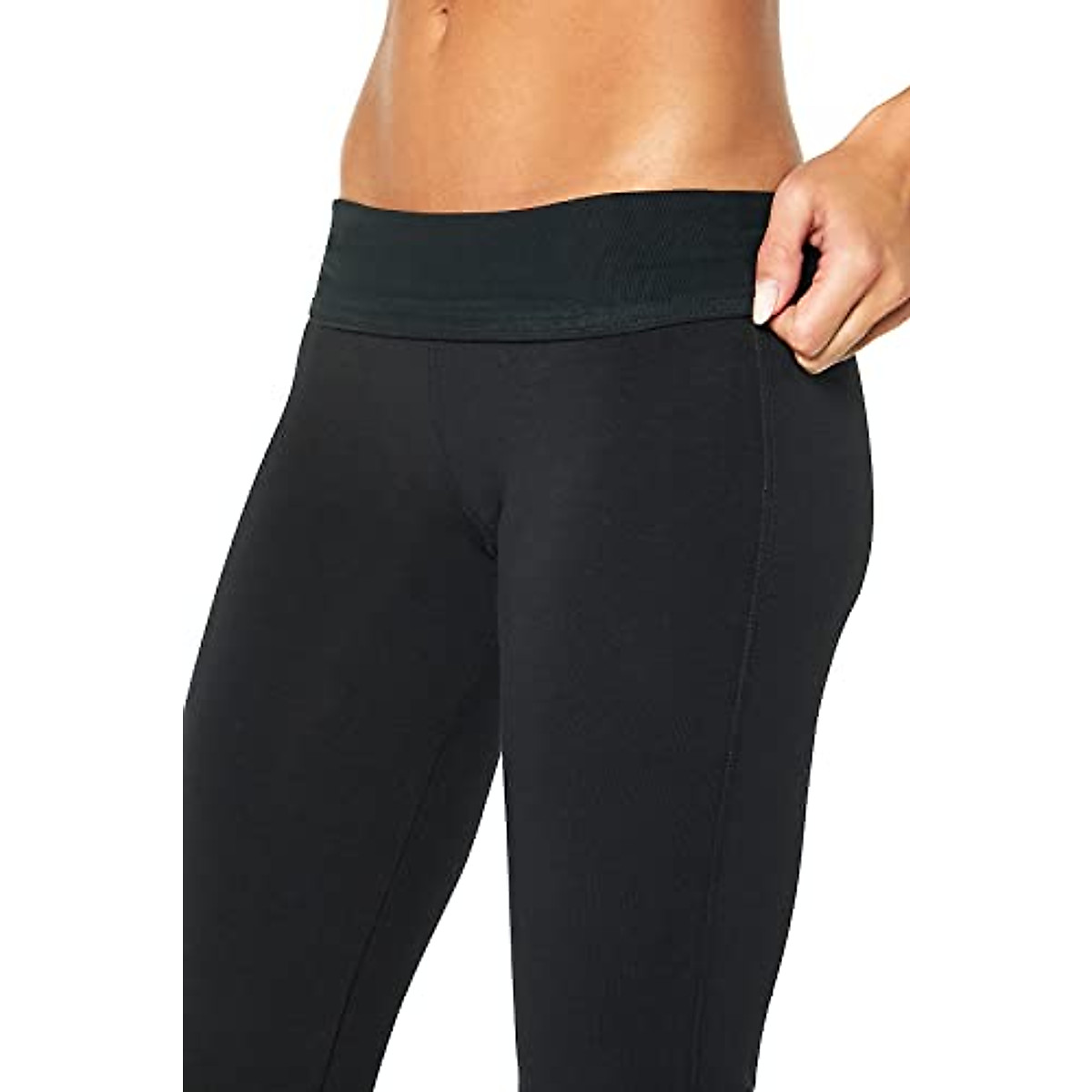 Bally Total Fitness Women's Standard Tummy Control Long Pant 34", Black, Large