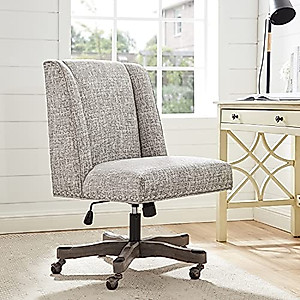 Linon Silver Grey Adjustable Clayton Office Chair, Aqua