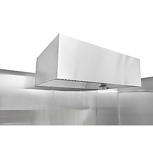 HOODMART 48” x 84” Metal Wall Panels, Set of 2 - High Quality Stainless Steel Sheet with Seam & End Caps, Back Splash Guard for Food Trucks, Restaurants, and Trailers