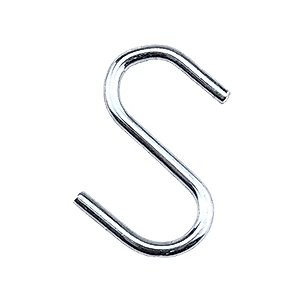 HAHIYO Metal 1 Inch Mini S Hanging Wire Hook Connector Opened End Hold in Place Save Space Keep Jewelry in Order Neat Display for Light Key Ring Chain Tag Card Dog Collar 100PCS