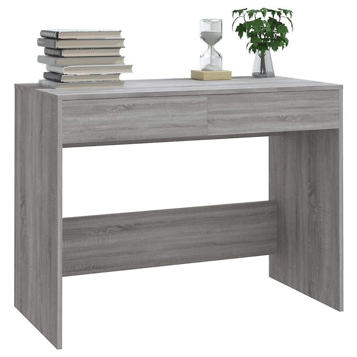QJBSAVVA Desk Gray Sonoma 39.8"x19.7"x30.1" Engineered Wood,Dresser Bedroom Desks Secretary Desk Suitable for Apartments, dens, bedrooms, Living Rooms