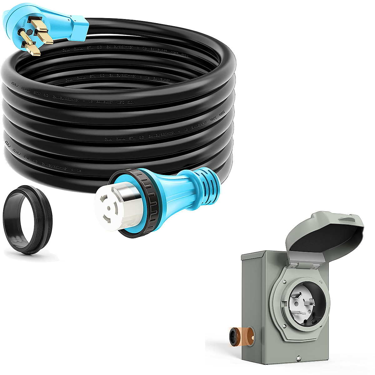 CircleCord 50 Amp 25ft RV/Generator Cord - Heavy Duty
