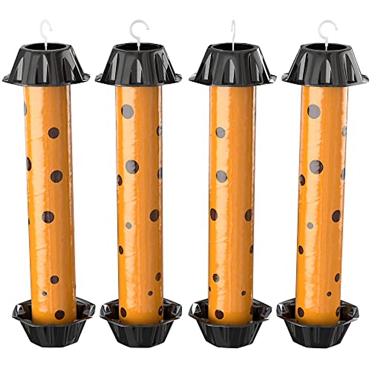 BLACK+DECKER Fly Traps Outdoor & Fly Trap Tubes for Indoors- Hanging Fly Sticky Trap Sticks for Catching House Flies, Horse Flies, Gnats, Mosquitoes & Other Insects- Pre-Baited, 4 Pack