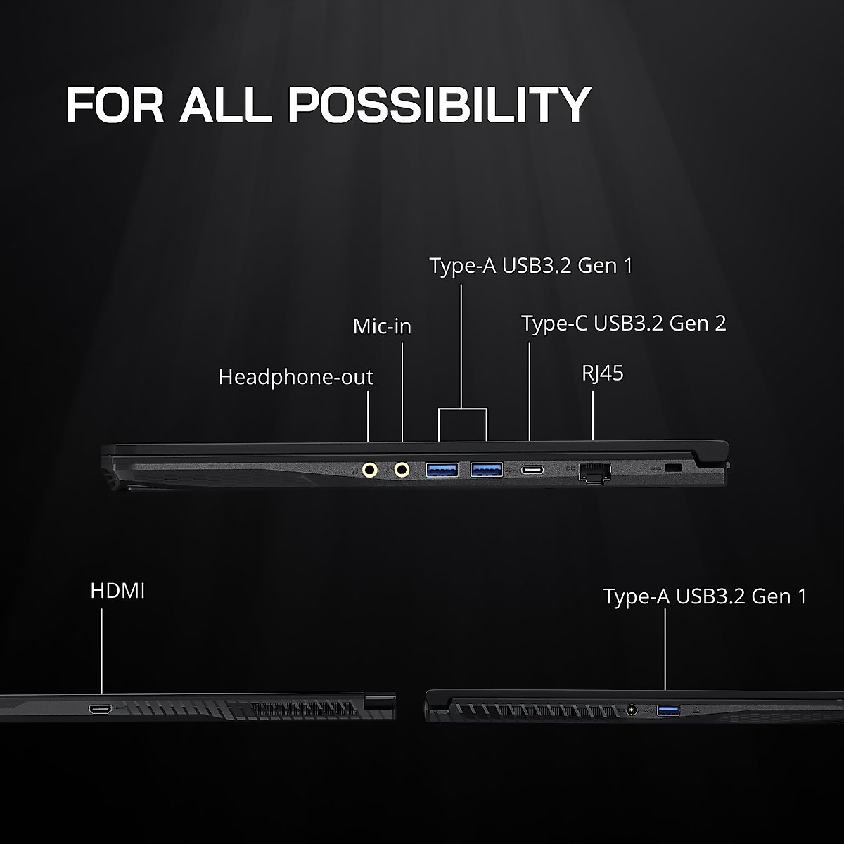 MSI GF63 Thin Gaming 15.6" FHD Laptop, Intel Core i5-10300H Processor, 32GB DDR4 RAM, 1TB PCIe SSD, Backlit Keyboard, GeForce GTX1650 Max-Q Graphics, HDMI, Win 10, Black, 128GB Hotface Extension Set