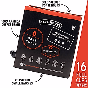 Java House Cold Brew Coffee On Tap, (128 Fluid Ounce Box) Not a Concentrate, No Sugar, Ready to Drink Liquid (Espresso, Pack of 2)