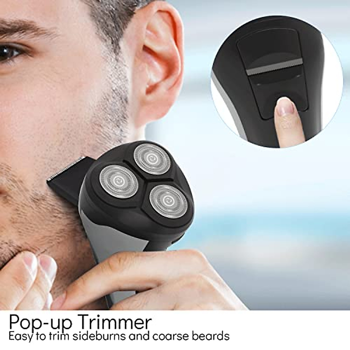Electric Shavers for Men, SIWIEY 4D Rechargeable Electric Razor with Pop-up Beard Trimmer, Travel Lock, LCD Display, Wet & Dry Use, USB Charger Cordless Mens Electric Shaver…