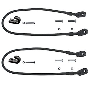 YYST D Ring Kayak Bungee Paddle Holder kayak Paddle Keepers Kit 2/PK with J hooks and screws - No Paddle, No Kayaks