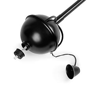 BIRDROCK HOME Outdoor Torches - Durable Construction, Modern Design, Weather Resistant, Citronella Oil Compatible, Ideal for Backyards, Patios, Pathways - Bora Bora Black, 4 Pack