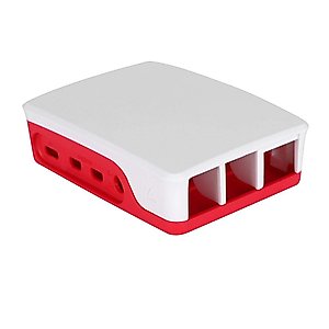 Raspberry Pi 4B Case, Enclosure for Raspberry Pi 4B Classical Red and White Raspberry Pi 4 Case with Suction Pad for Raspberry Pi Model