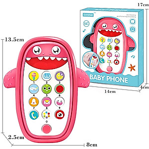 Baby Toys,Baby Phone Toys with Lights&Music,Early Learning Educational Smartphone Toy for Toddlers,Role Play Fun Toys for 1 Years Old Gifts