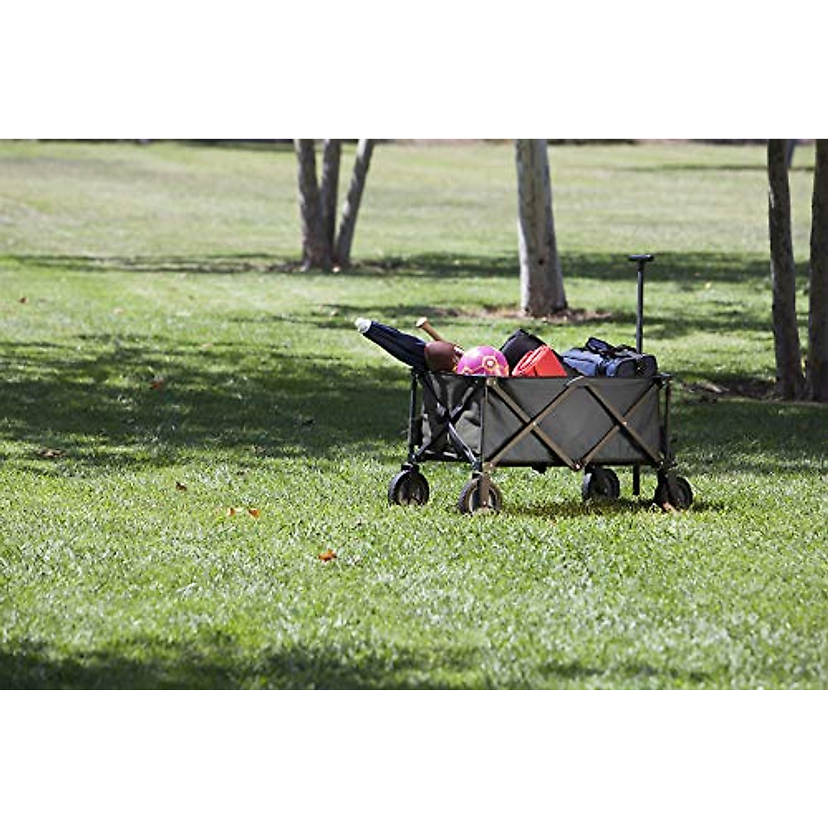 ONIVA - a Picnic Time Brand - Adventure Wagon Folding Wagon - Wagon Cart - Sport Utility Wagon - Beach Wagon Collapsible, (Dark Gray) 35.6 x 18.9 x 21.9