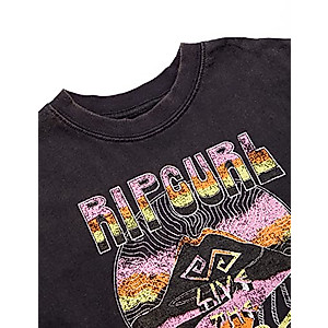 Rip Curl Girl's Sunrays Oversize Tee (Big Kids) Washed Black 8 (Big Kids)