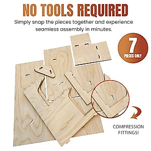 TORCHED DISPLAYS Greeting Card Organizer Display Stand – 3-Tiered Picture Stands for Display – Multipurpose Wooden Stand Ideal for Greeting Cards, Photos, Birthday Cards, Baseball Card Stand