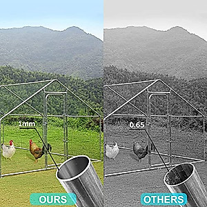 LEMBERI Metal Large Chicken Coop, Spire Shape Walk-in Poultry Chicken Hen cage, Rabbits Duck Cages with Waterproof and Anti-Ultraviolet Cover for Outside,Backyard and Farm