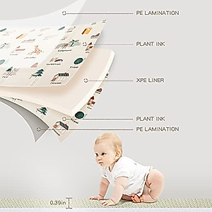Baby Mat for Floor, 71" x 79" Large Foldable Foam Play Mat for Babies and Toddlers, Crawling Playmat, Reversible Waterproof Kids Play Mat, Play & Tummy Time, Indoor & Outdoor Use