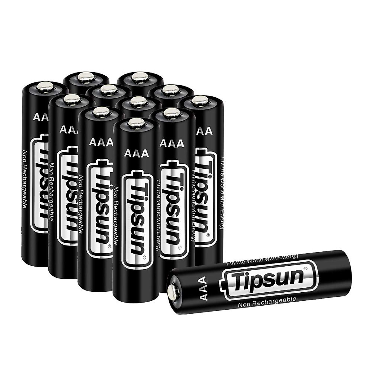 Tipsun AAA Lithium Batteries, Longer Lasting Energy FR03 Battery, 1100mAh Lithium Cells 12pack