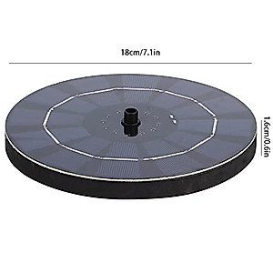 Solar Water Fountain,Solar Fountain, Solar Water Pump, Solar Bird Bath Fountain Pump, Garden Outdoor Floating Solar Fountain Pump Home Garden Landscape Decoration (6V 2.5W )