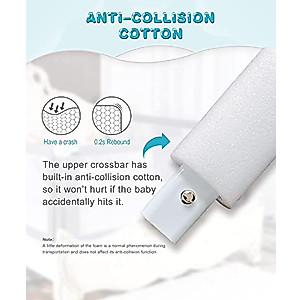 MBQMBSS 77" Bed Rail for Toddlers, Toddler Bed Rails for Queen Bed, Sturdy Baby Bed Rail Guard for King Size Bed, Extra Tall Bed Railing for Kids, Protective Bed Rail for Baby