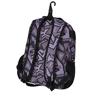 ZOEA Baseball Bat Bag Backpack, T-Ball & Softball Equipment & Gear for Youth, Large Capacity Holds 2 Bats, Helmet, Gloves, Cleats, Helmet Holder and Includes Fence Hook (Black)