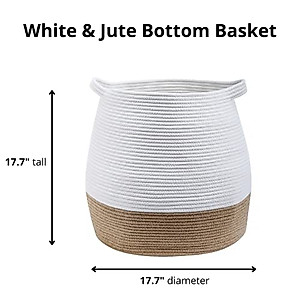 Midlee Rope & Jute Bottom Toy Basket