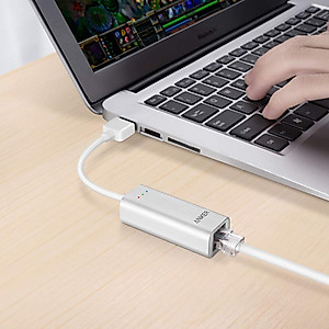 Anker USB 3.0 to Ethernet Adapter, USB 3.0 to Gigabit Ethernet Adapter, Aluminum Portable USB-A Adapter, Compatible with MacBook Pro 2015, MacBook Air 2017, and More
