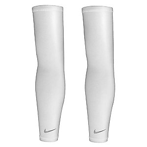 Nike Unisex's Lightweight Running Sleeve, White/Silver, Large-XLarge