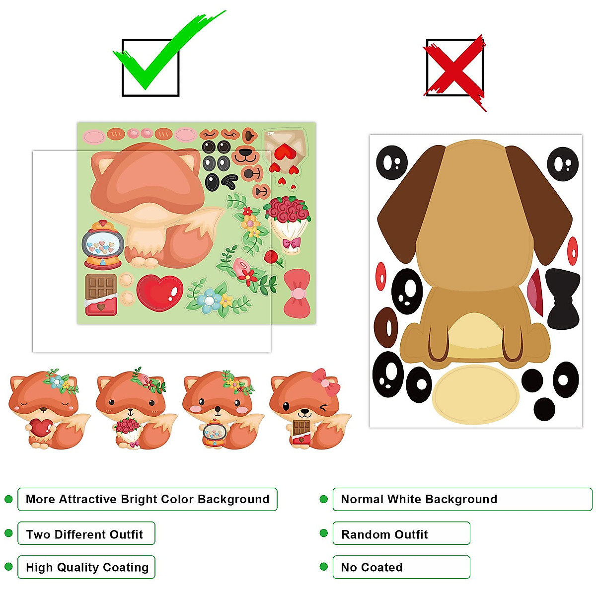 48 Sheets Valentines Stickers for Kids Make Your Own Valentines Sticker Sheets Home Classroom Party Favor Art Craft School Rewards